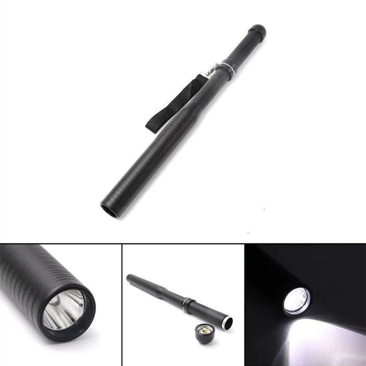 Baseball Bat Led Flashlight Q5 Led Torch Super Bright Baton For Emerge ...